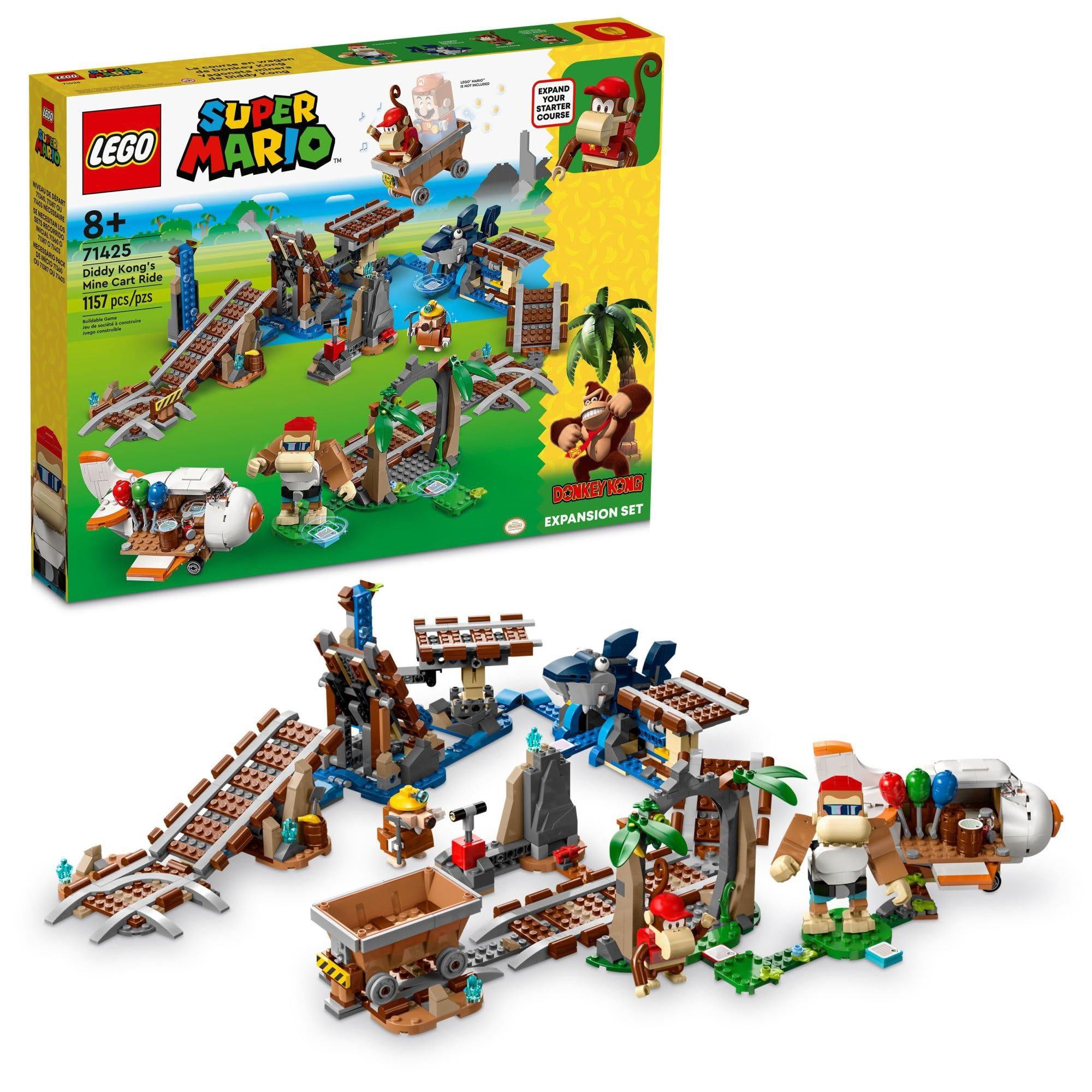 LEGO Super Mario Diddy Kong's Mine Cart Ride Expansion Set 71425 ...